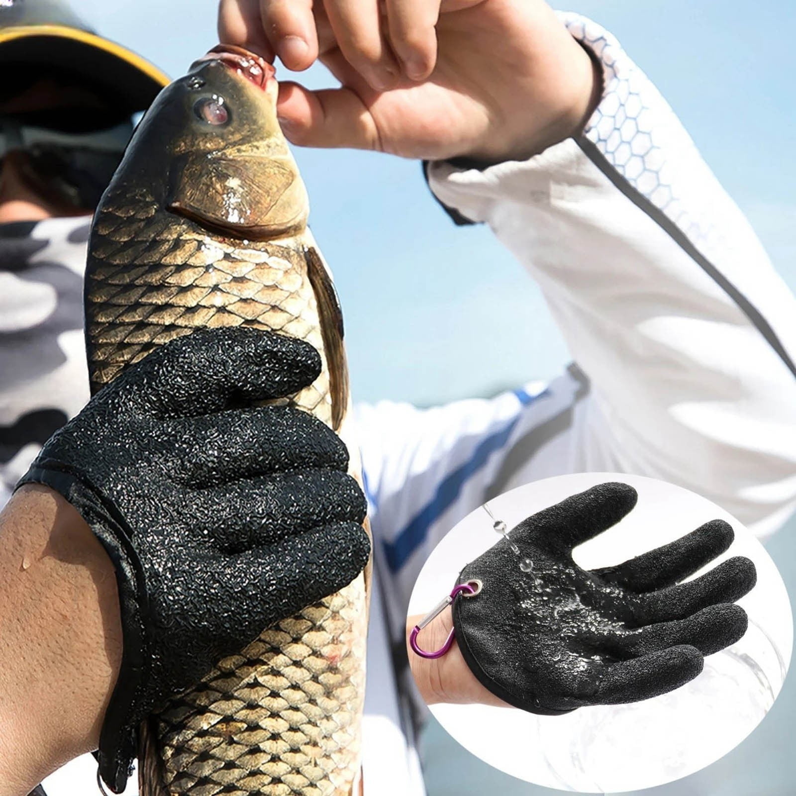 Competitive Fishing Gear Latex Gloves Thorn Proof Winter Catching for ...