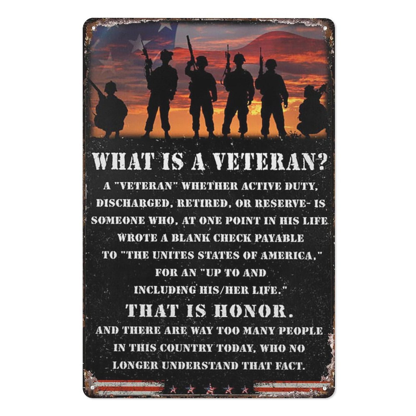 Compladeta Metal Tin Sign Vintage Veteran Prints Veteran Decor Vet Art ...