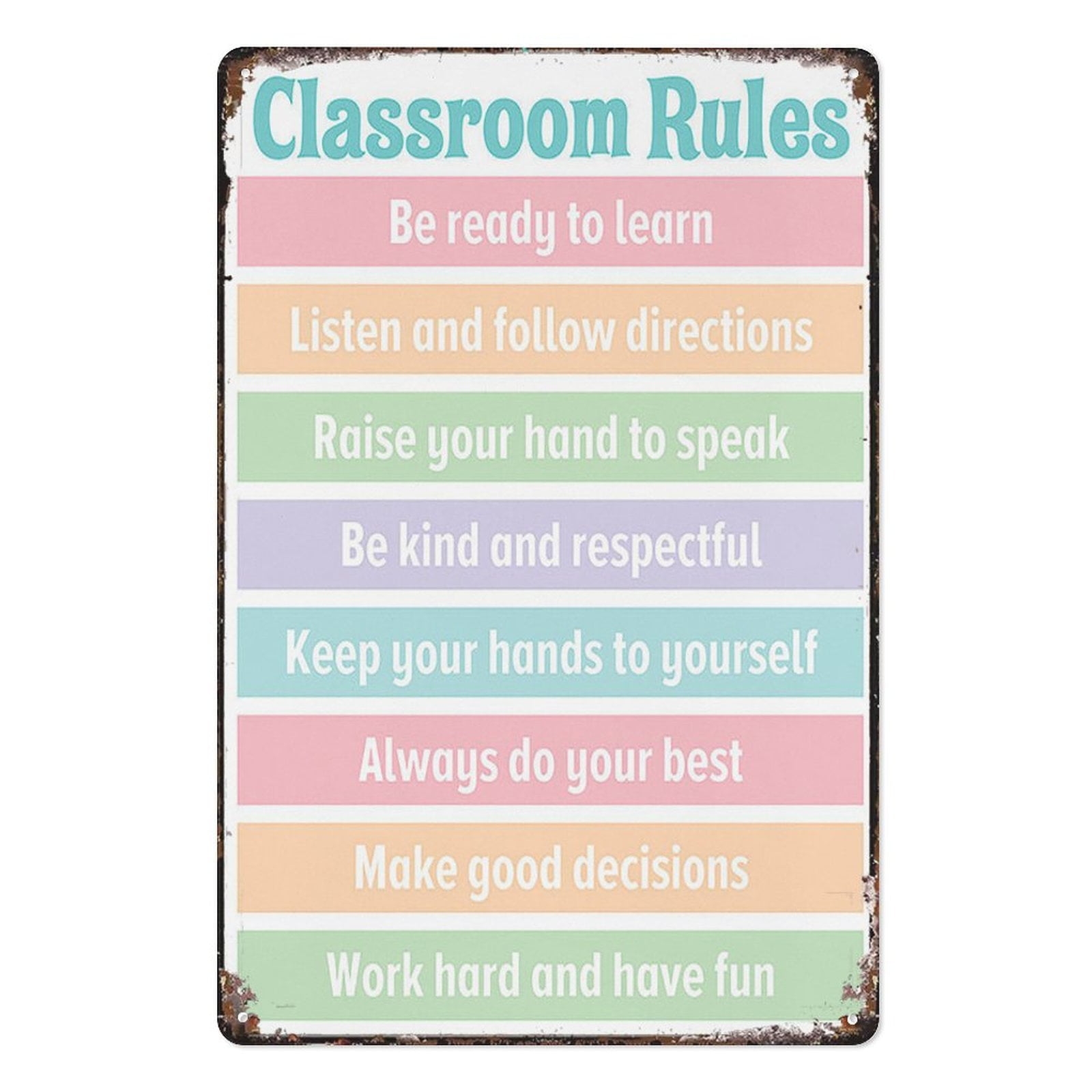 Compladeta Retro Metal Tin Sign Teacher Created Resources Classroom ...