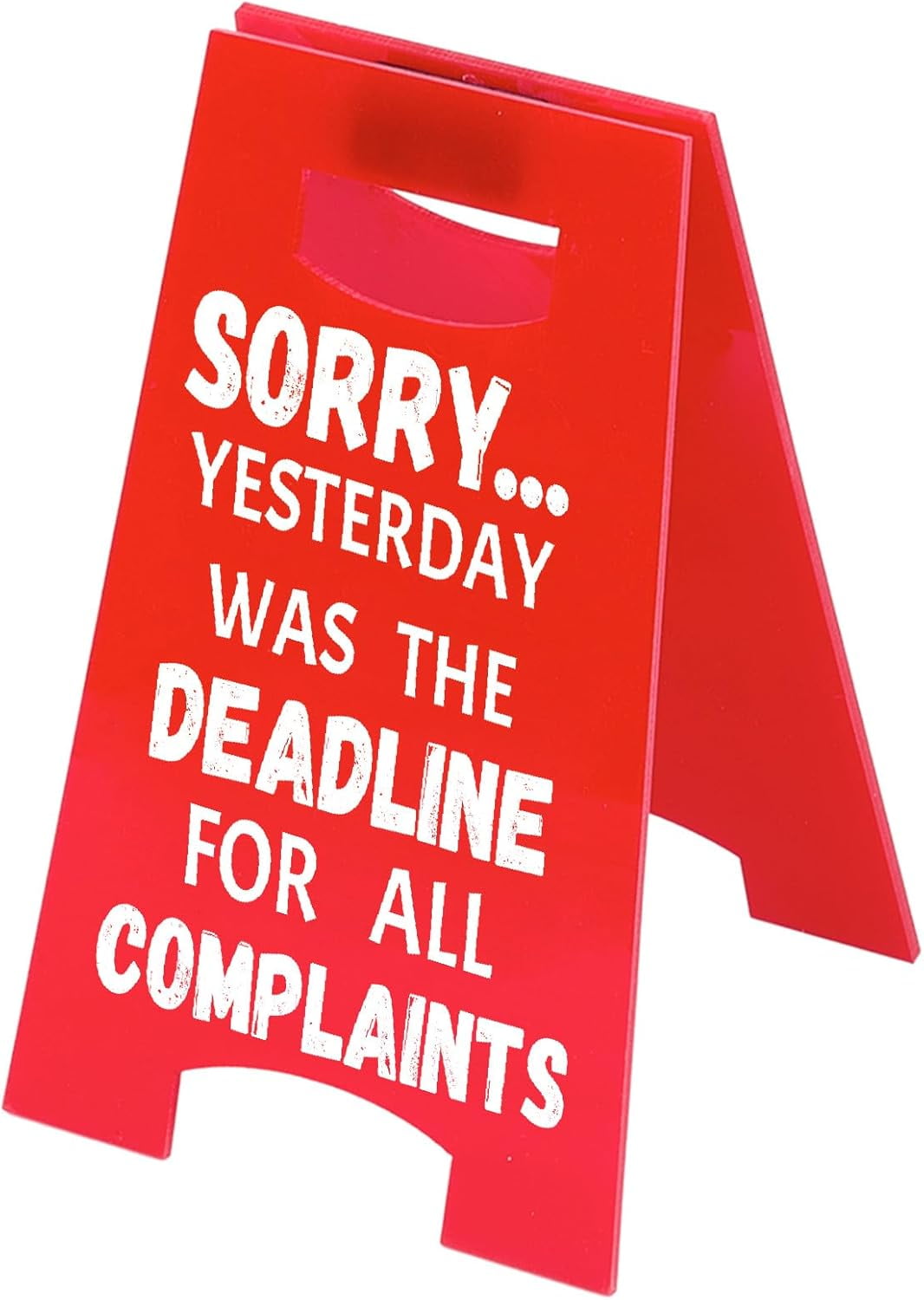 Complaint Sign Unique Office Decor Humor Cubicle Red Desk Sign ...