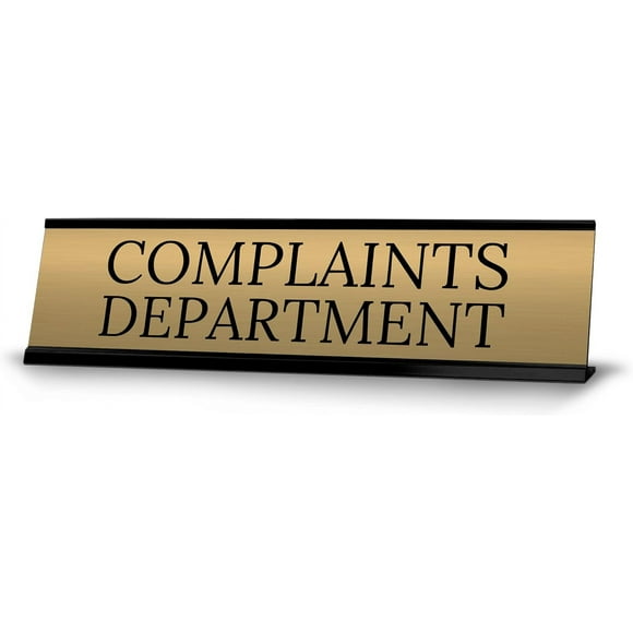 Complaint Department Sign