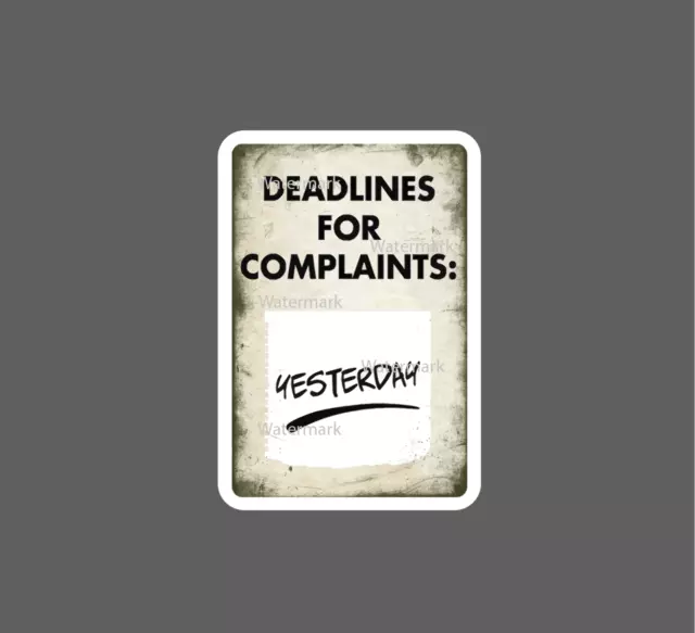 Complaints Sticker Gym Work Waterproof Sticker Phone Decal Water Bottle ...