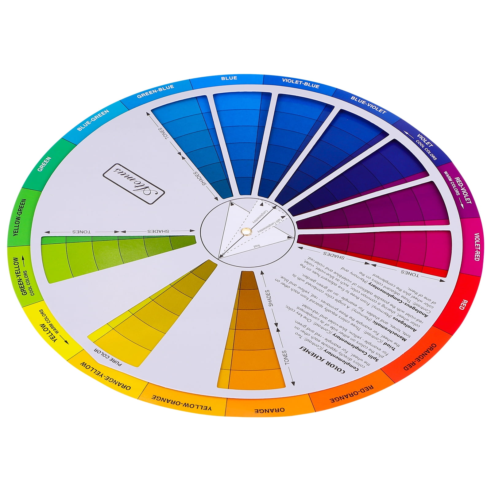 Complementary Color Chart Rotation Wheel Professional Artificial Pots ...