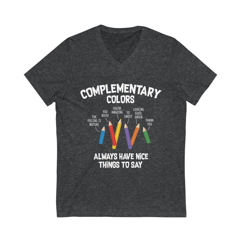 Complementary Colors Shirt, Art Teacher Gift, Unisex Jersey V-Neck Tee ...