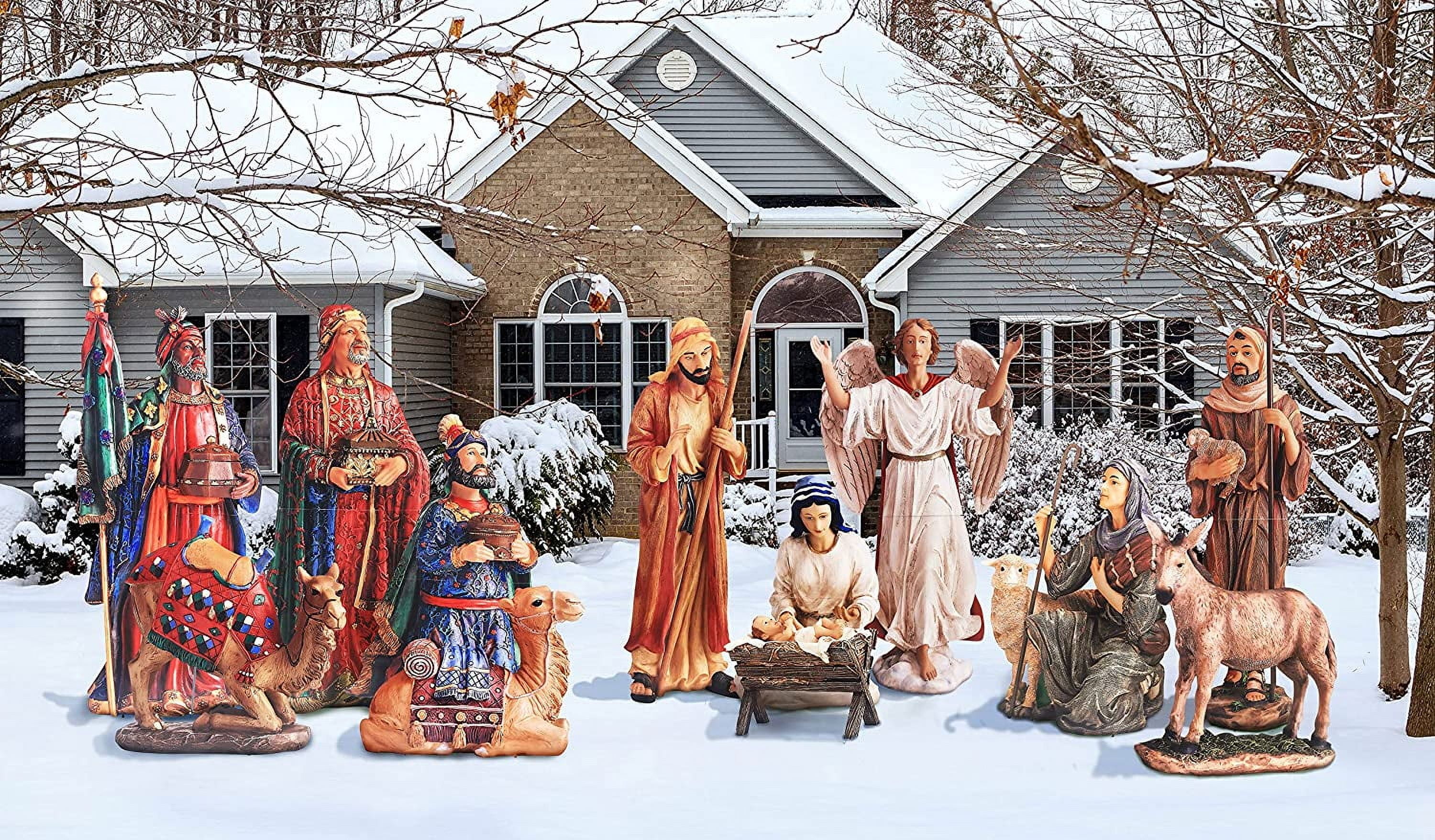 Christmas Inflatable Outdoor Decoration VINGLI Outdoor Nativity Scene ...