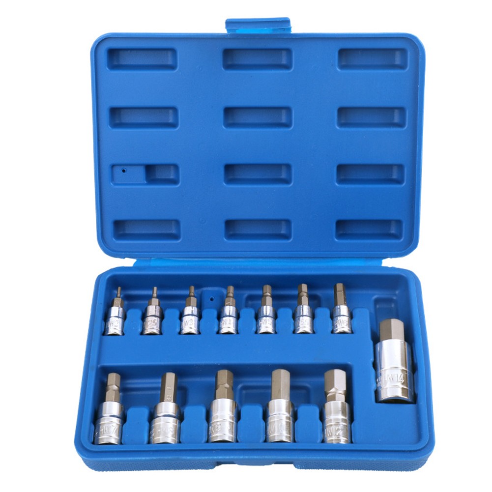 Complete 13 Piece Star Torx Hex Bit Socket Set for Mechanic and DIY ...