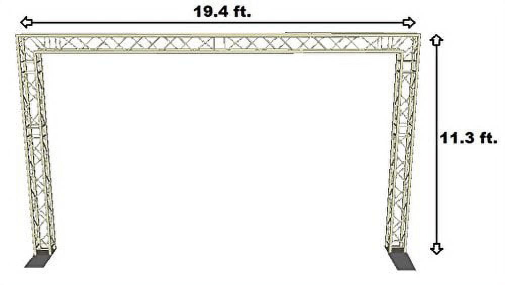 19ft Complete Square Aluminum Arch Truss Goal Post System for DJ Lights ...