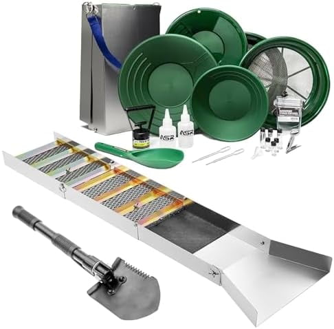 Complete 21pc Gold Prospecting Equipment Mining Kit with 1/2 and 1/8 ...