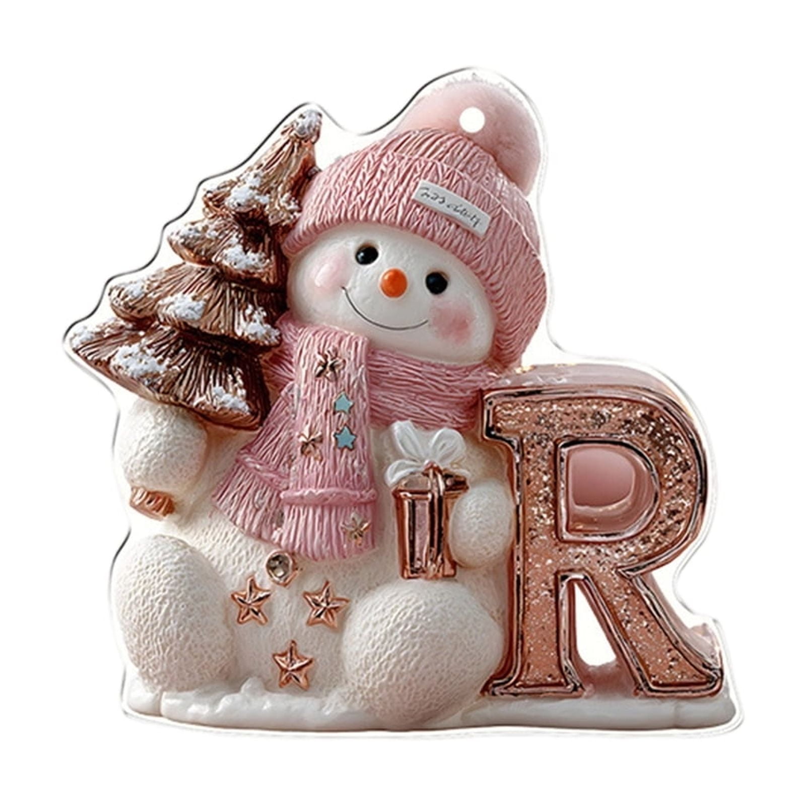 Complete 26-Letter Christmas Ornaments, 2D Acrylic Alphabet Pendants ...