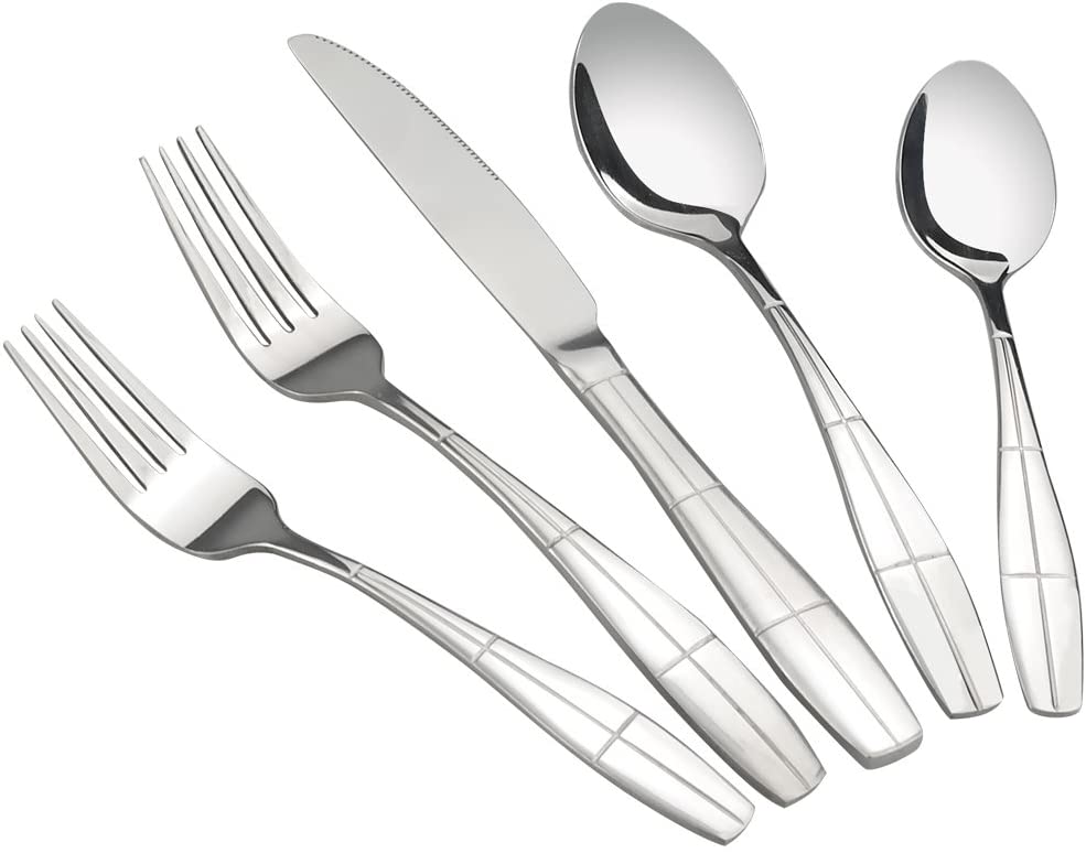 Complete 30-Piece Flatware Set | Stainless Steel Silverware for 6 ...