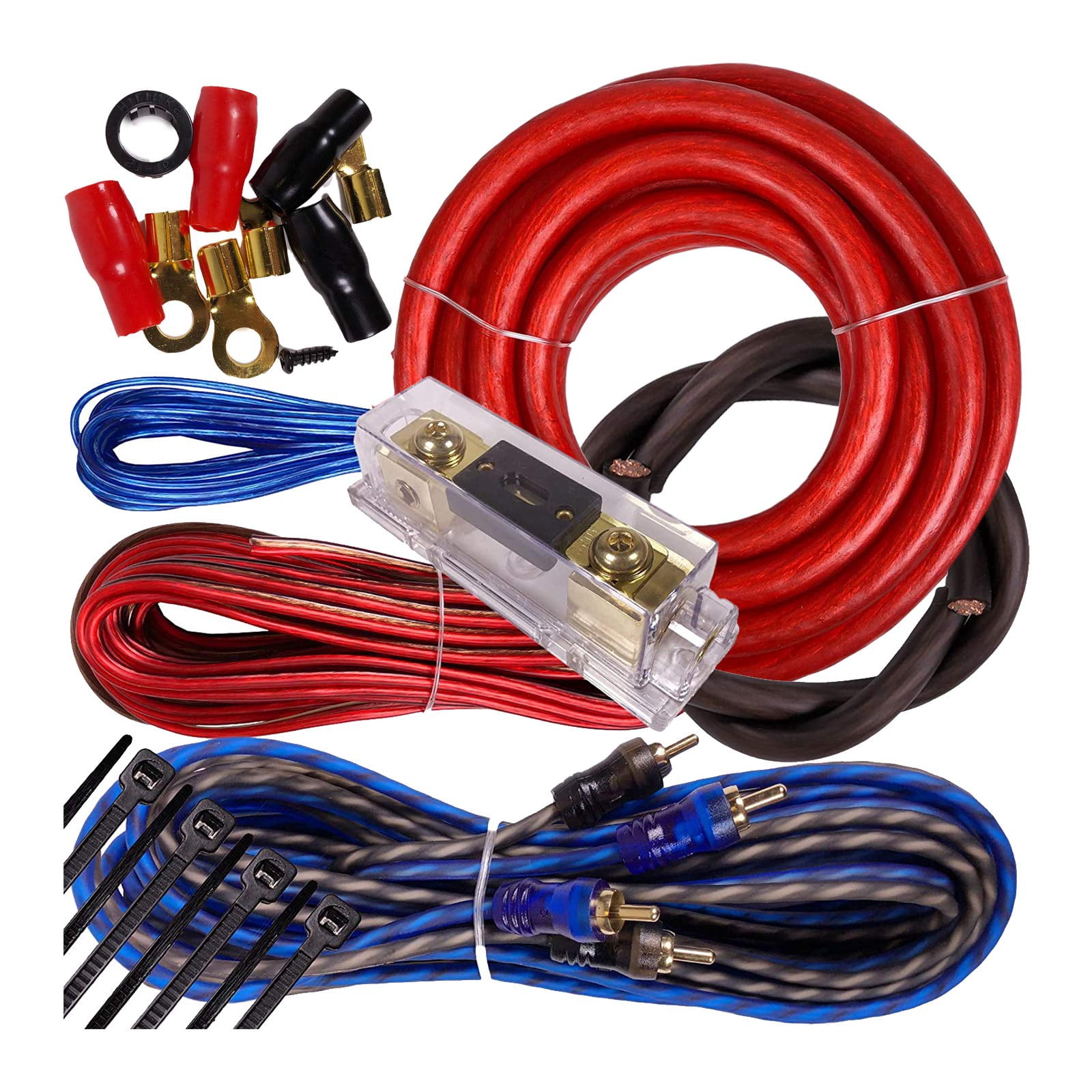 Complete 3500W to 6500W Gravity 4 Gauge Amplifier Installation Wiring ...