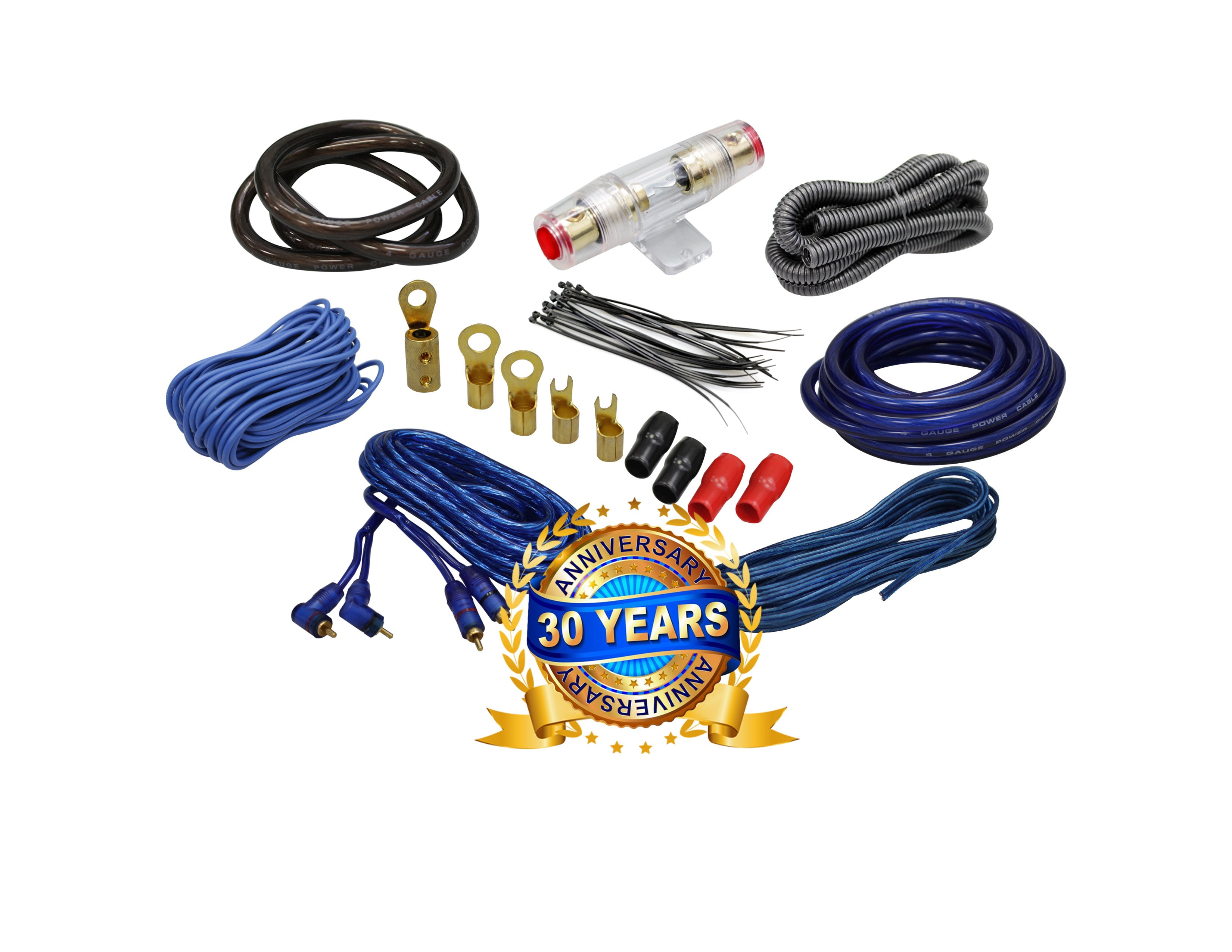 Complete 4 Channels 2000W 4 Gauge Amplifier Installation Wiring Kit Amp ...