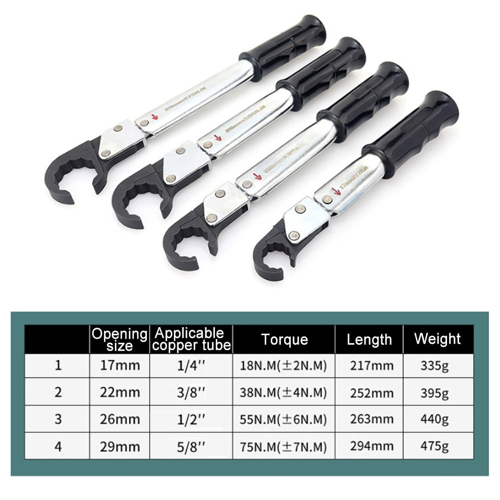 Complete 4 Piece Ratchet Torque Wrench Set For Automotive And Hvac ...