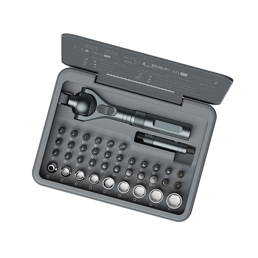 Complete 40Piece Magnetic Ratcheting Screwdriver Set Steel Precise ...