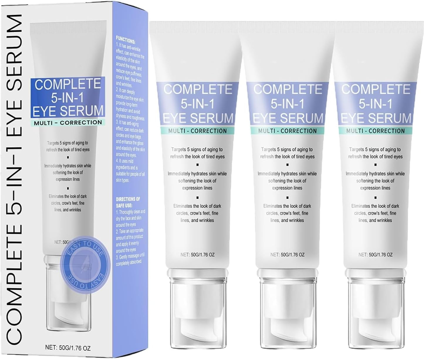 Complete 5-in-1 Eye Serum, Multi-Correction Formula, Eye Daily Serum, 1 ...