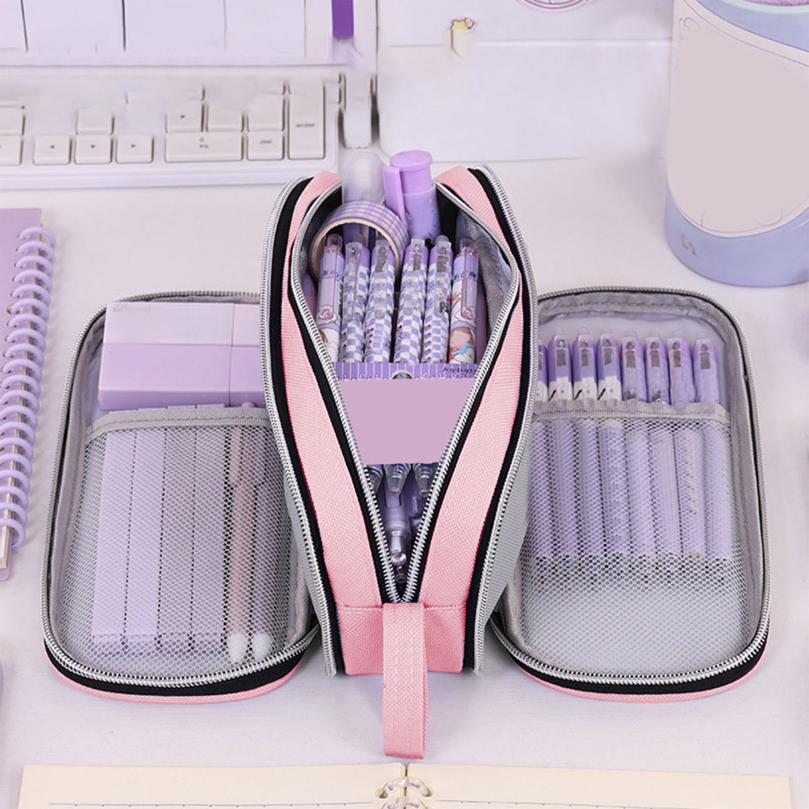 Complete 8-Piece Geometry Set With Shatterproof Storage Case For Learners - Includes Ruler ...