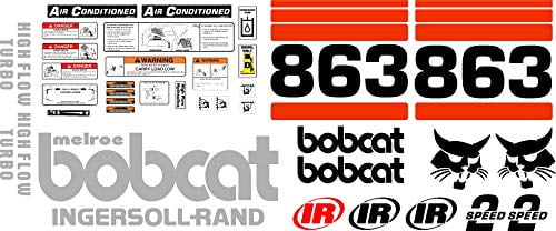 Complete 863 style A Decal Sticker Kit fits Bobcat Skid Steers Includes ...
