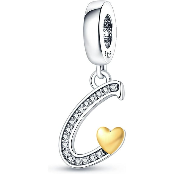 Complete A~Z Alphabet Charm Letter Beads Solid 925 Sterling Silver fits ...