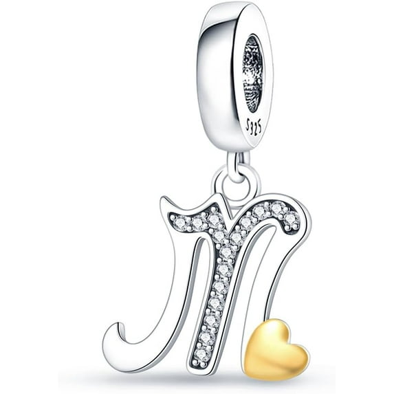 Complete A~Z Alphabet Charm Letter Beads Solid 925 Sterling Silver fits ...