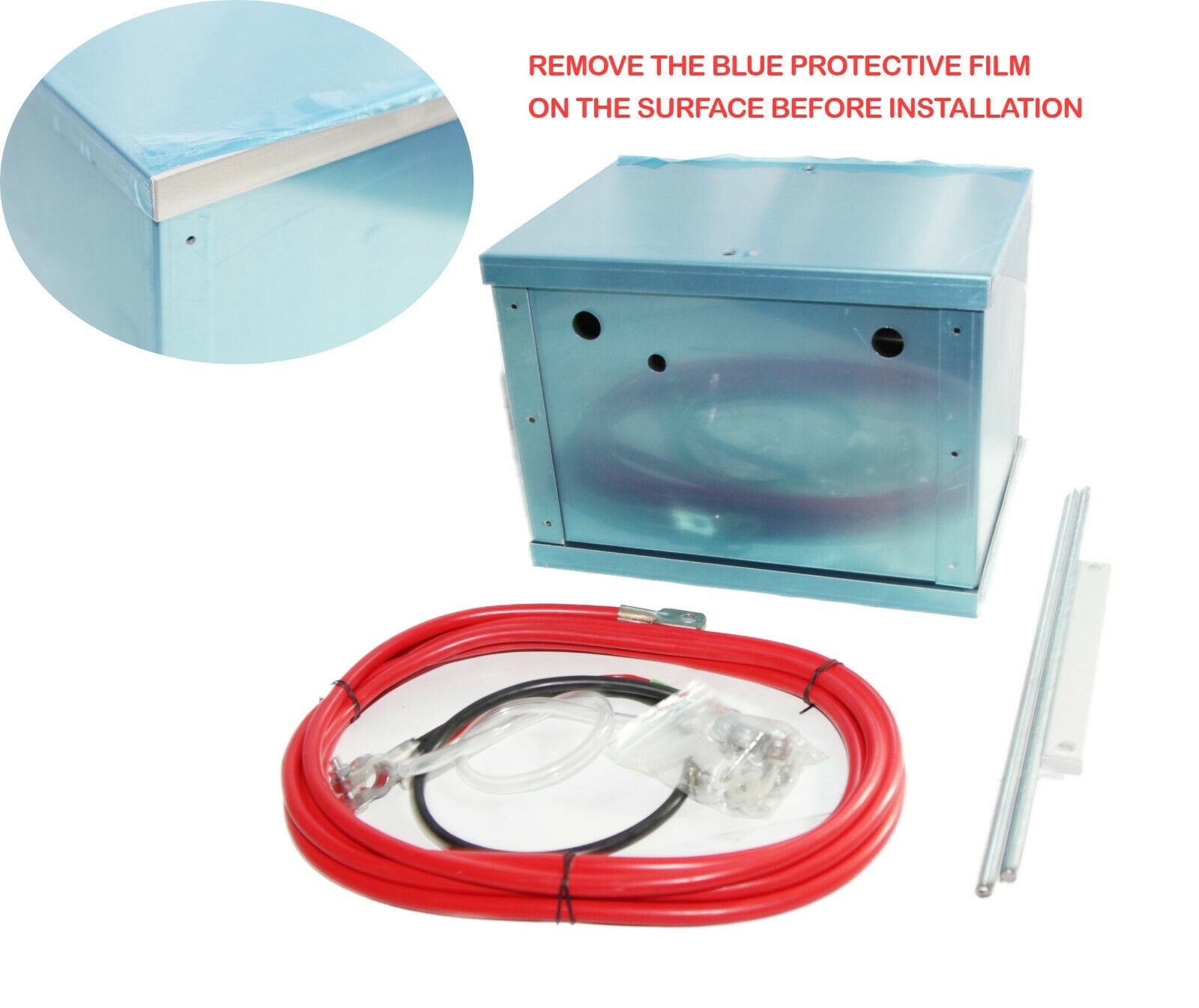 Complete Aluminum Battery Box Relocation Kit Universal W/Cables and ...