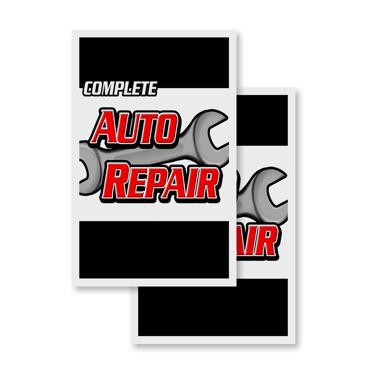 Complete Auto Repair (2-PACK) 24" x 36" Vinyl Decals | Sign Insert Peel ...