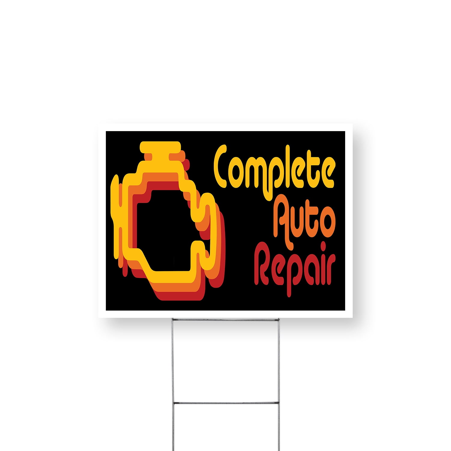 Complete Auto Repair Yard Sign 18 Inch x 24 Inch Double Sided ...