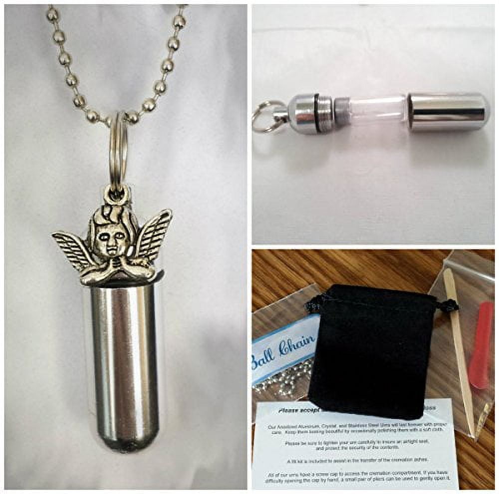 Complete BABY ANGEL CREMATION URN SET with Laser Engraved HEART ...