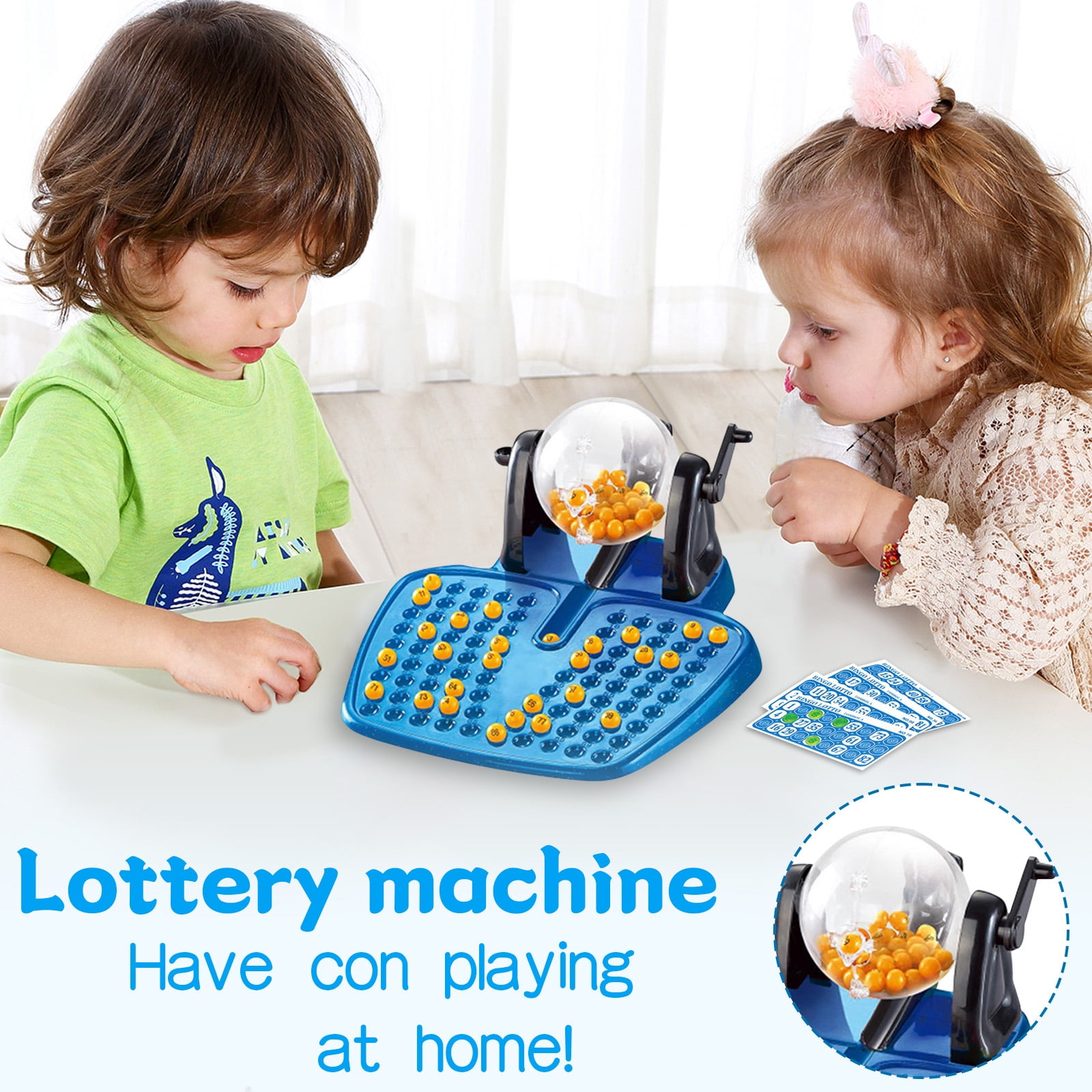 Complete Bingo Set Traditional Family Game with Numbers Machine, 90 ...