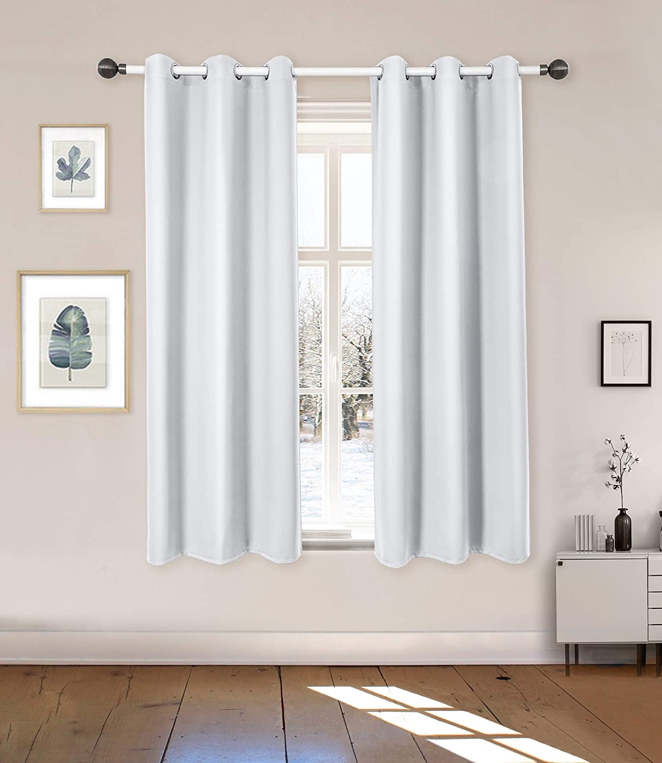 100% Blackout Linen Textured Curtains, Thermal Insulated & Noise ...