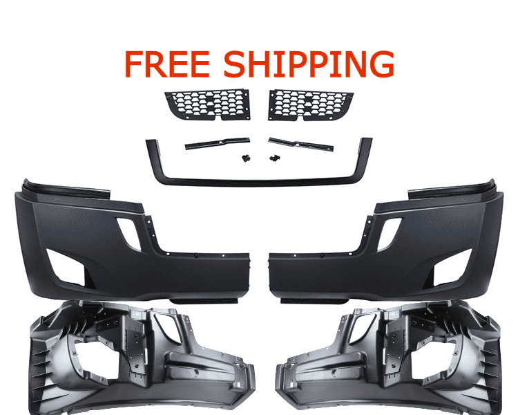 Complete Bumper, With Fog Light Holes, Fits 2018-2024 Freightliner ...