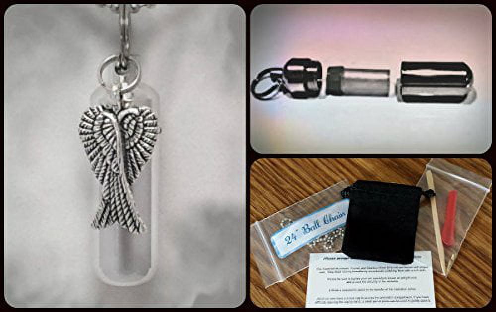 Complete CROSSED ANGEL WINGS Anointing Oil or Holy Water Holders with ...