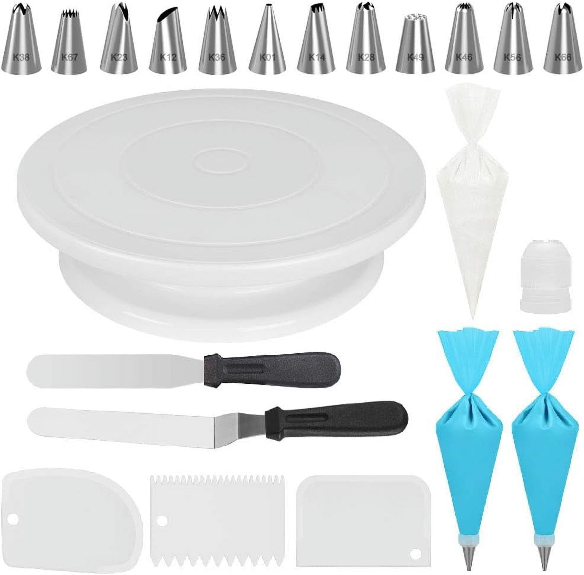 Complete Cake Decorating Kit, 12-Inch Rotating Cake Stand for ...
