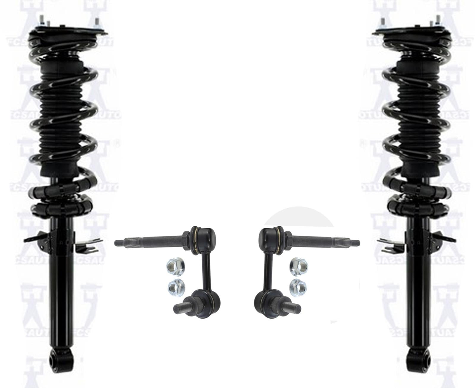 Complete Coil Spring Strut Assembly's & Links Fits For 2009-2018 Nissan ...