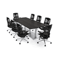 Complete Conference Room Set 6 Person Arc Rectangle Table 6 Chairs ...