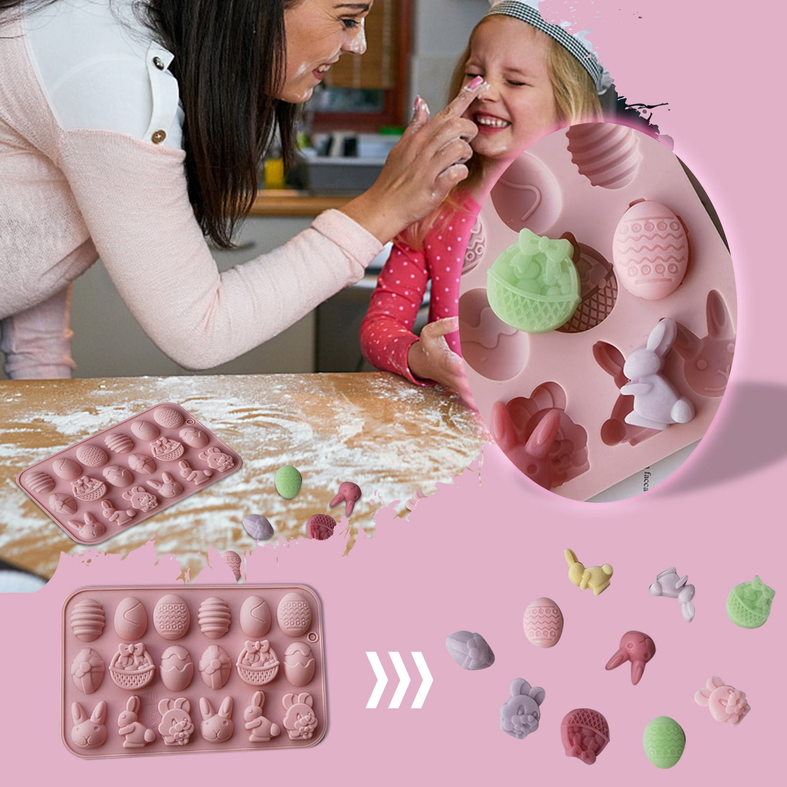 Complete Cookware Arsenal Easter Bunny DIY Chocolate Cake Baking Tool ...