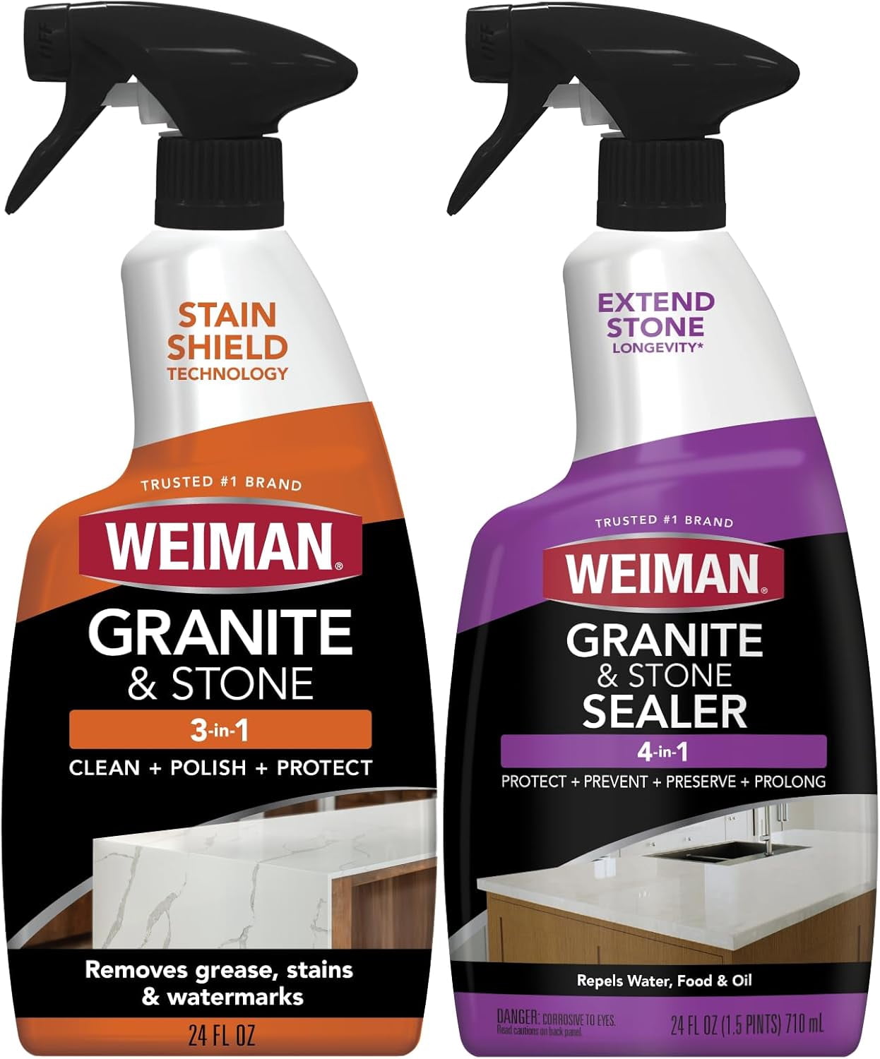Complete Countertop Clean & Protect Kit - For Granite, Marble, Quartz ...