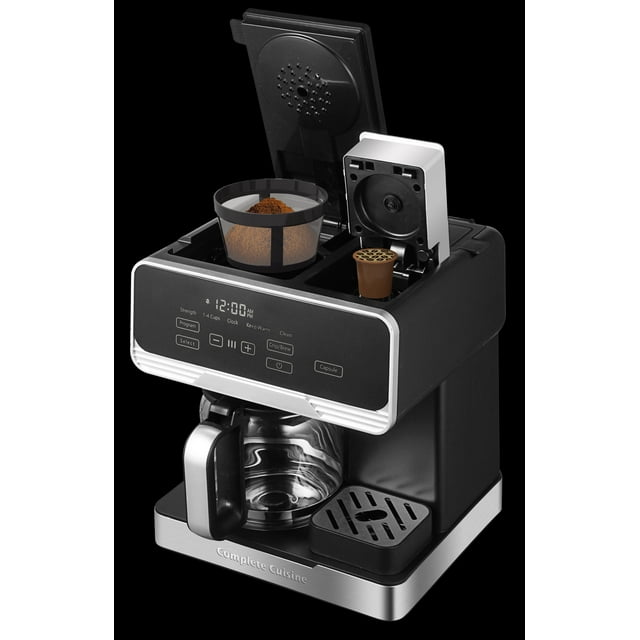 Open Box Complete Cuisine 2-in-1 Programmable 12 Cup Coffee Maker, Pod ...