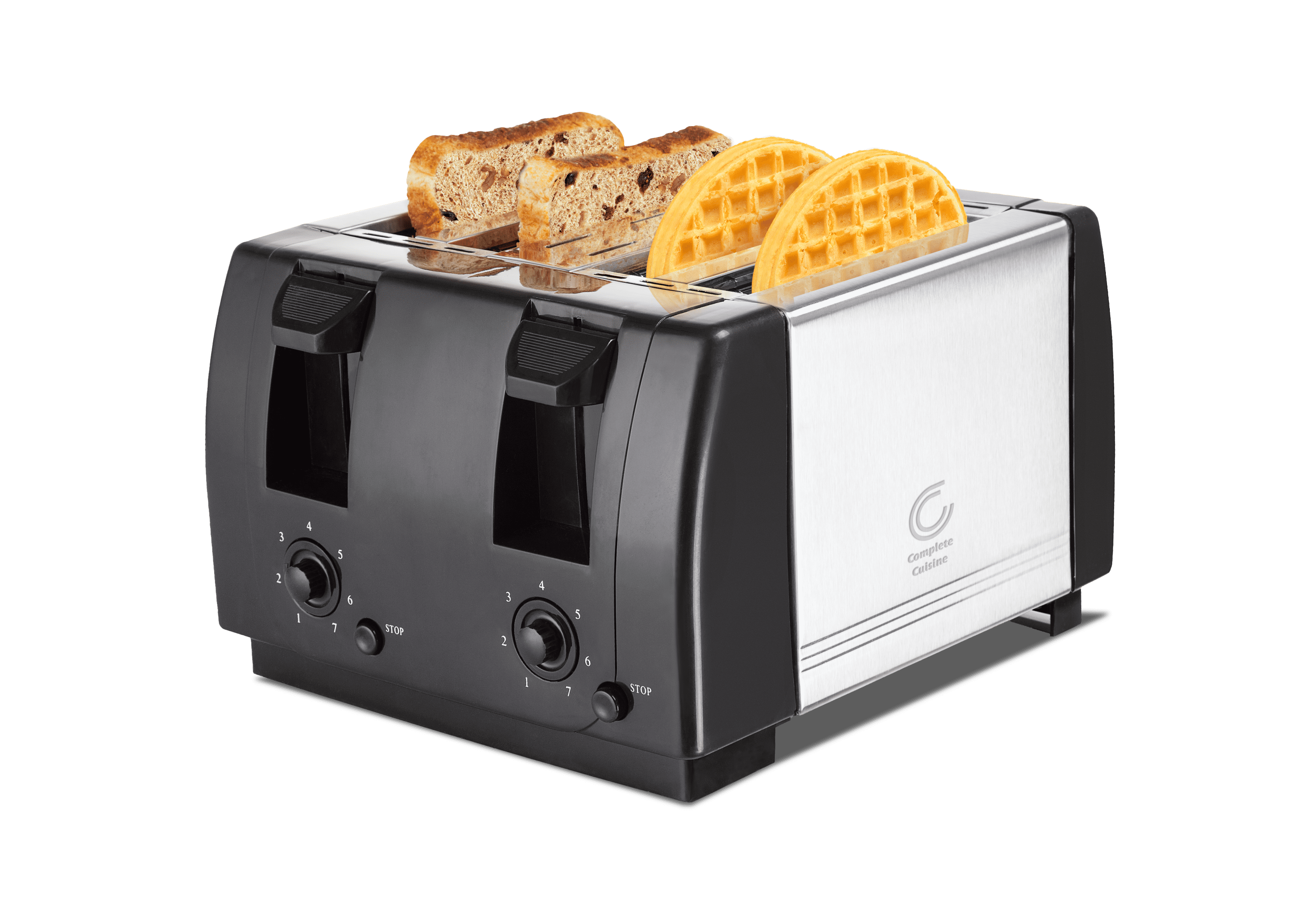 Complete Cuisine 4 Slice Family Size Toaster, Stainless Steel - Walmart.com