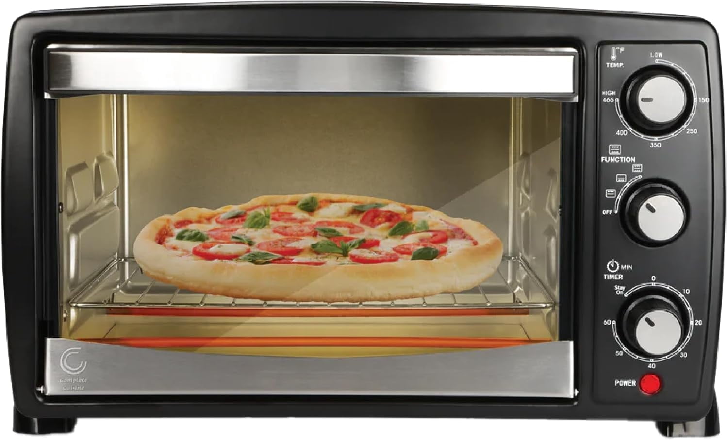 Complete Cuisine Compact 4-in-1 Stainless Steel Countertop Toaster Oven ...