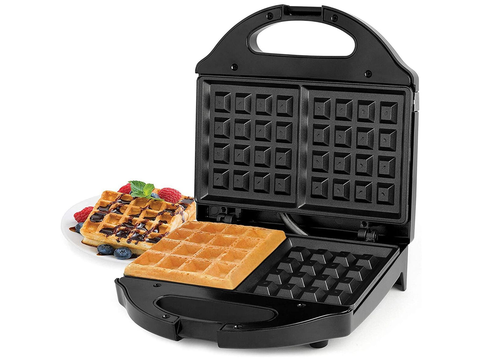 Complete Cuisine Belgian Style 2 Slice Waffle Maker, Non-Stick Plates ...