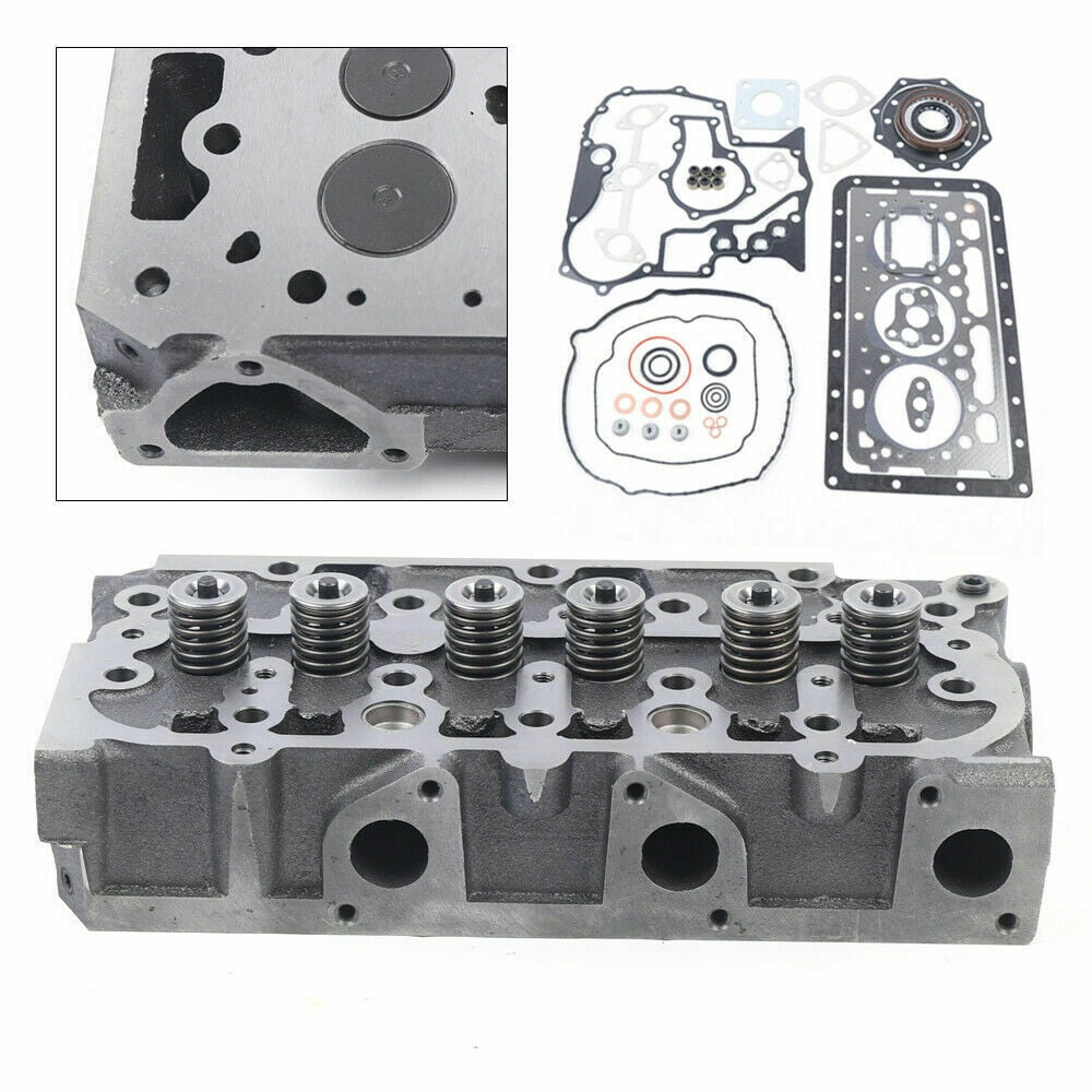 Complete Cylinder Head with Valves Spring & Full Gasket Kit for Kubota ...