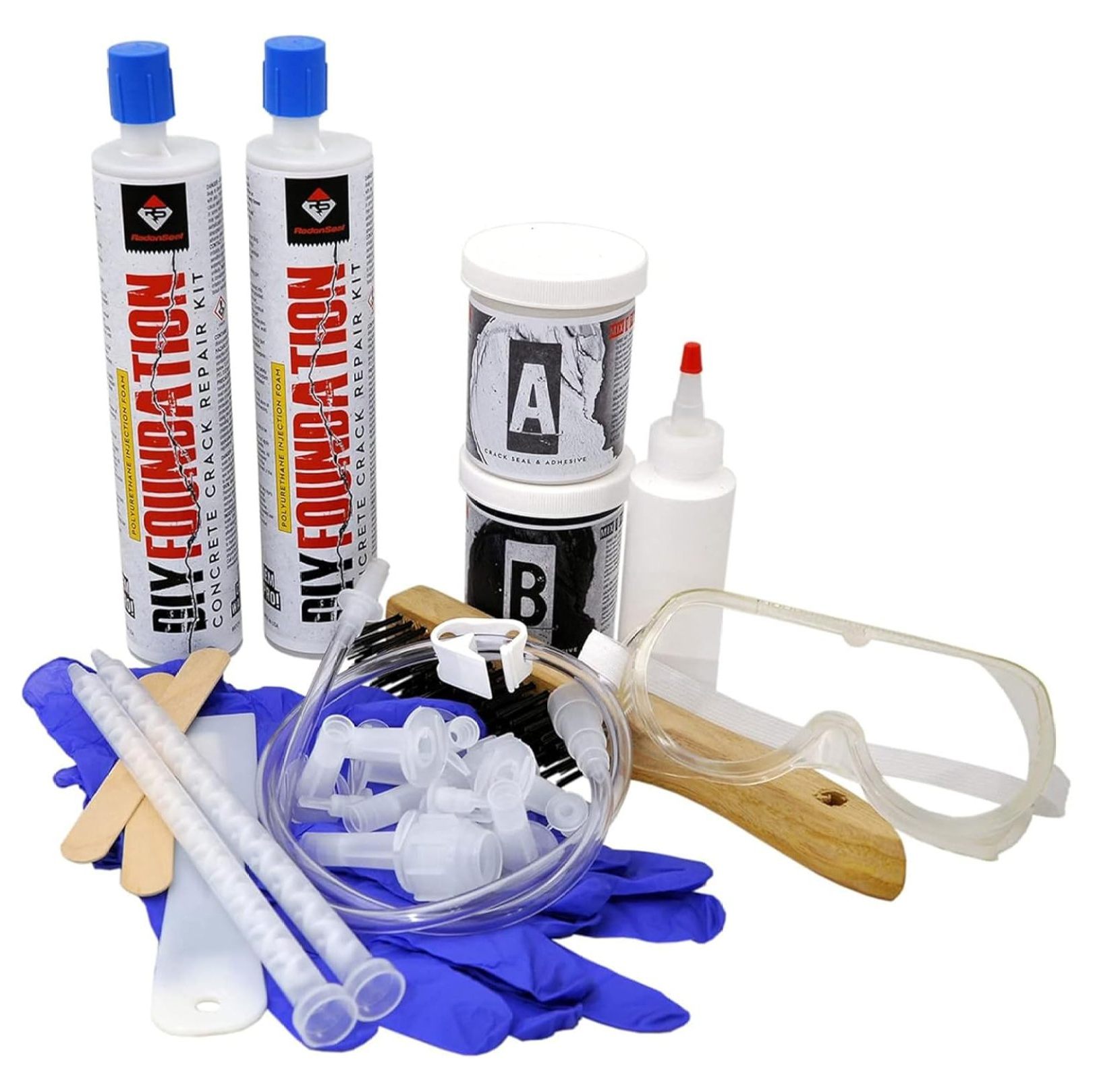 Complete DIY Foundation Crack Repair Kit - 10 Ft - Low-Viscosity ...