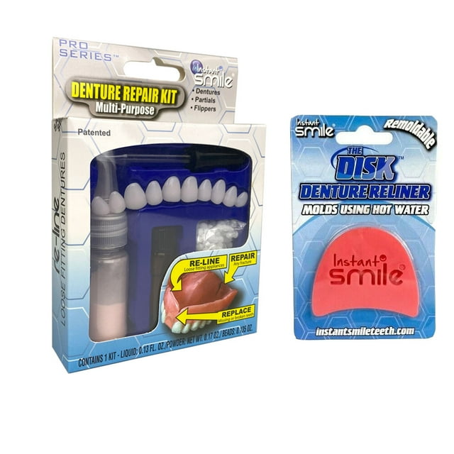 Denture DIY Repair & Reline Kit with Multi-Purpose Tools ...