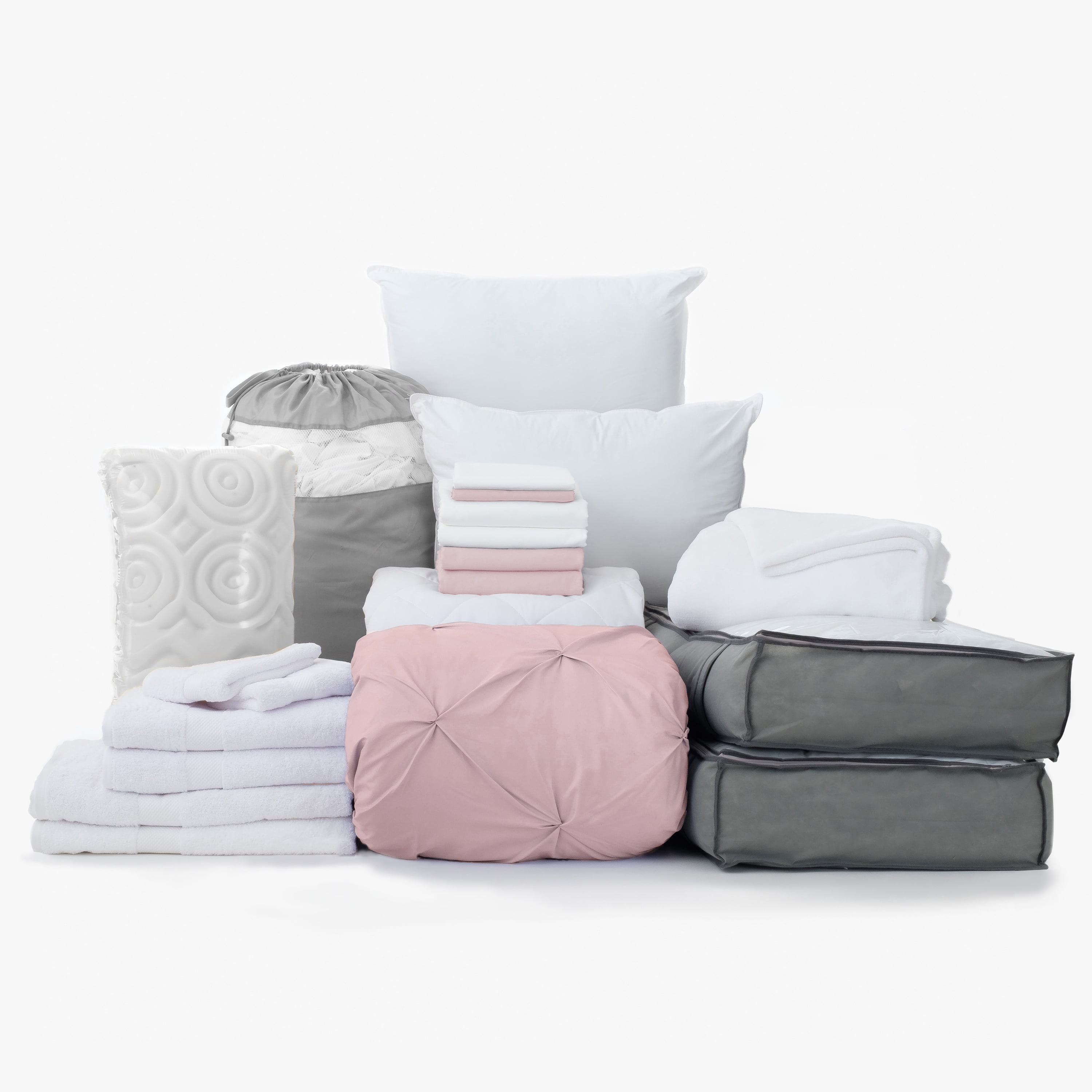 The Complete Dorm Essentials Value Pack in Paige Pink, 21-Piece Twin XL ...