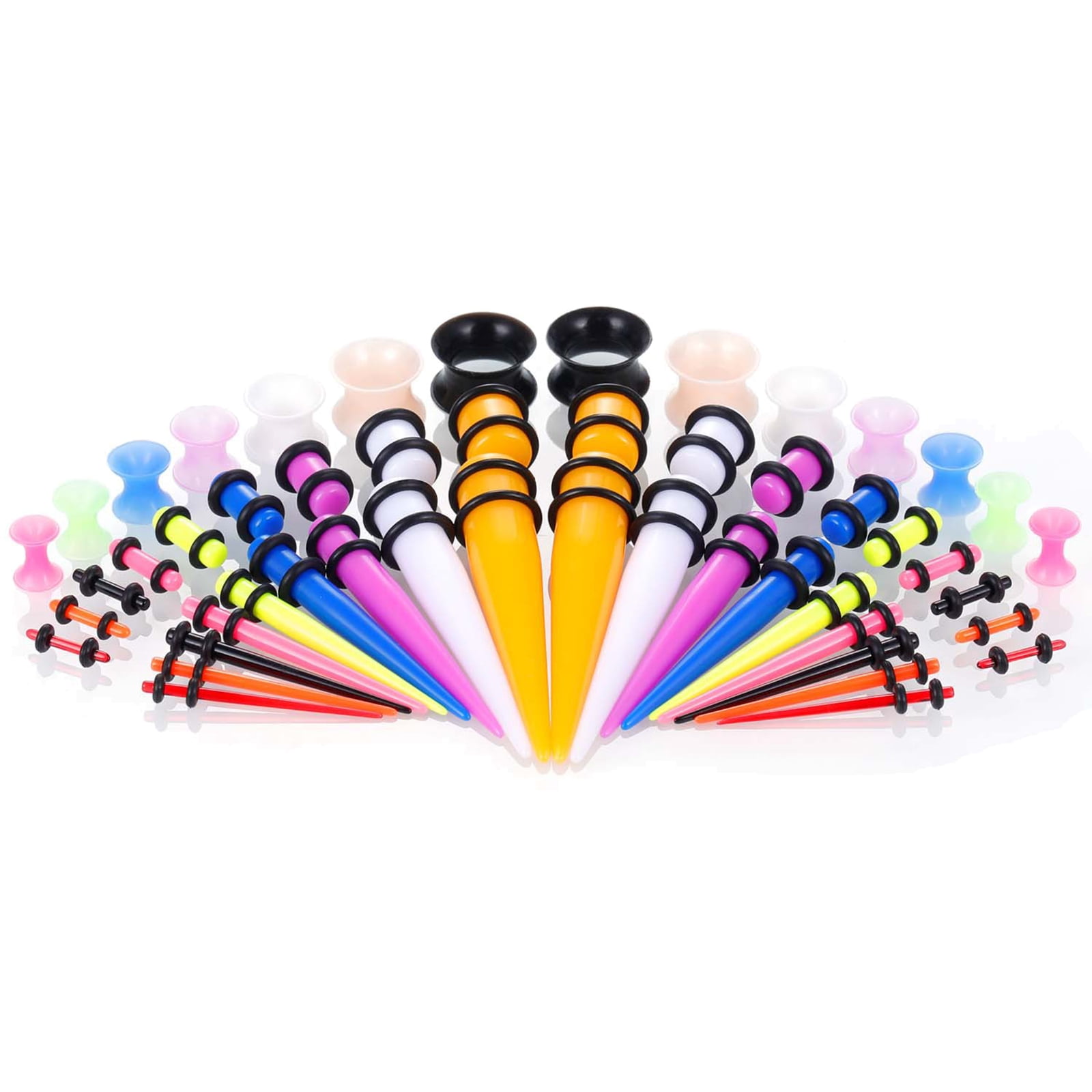 Complete Ear Stretching Set 50 Acrylic Tapers In Various Dimensions ...