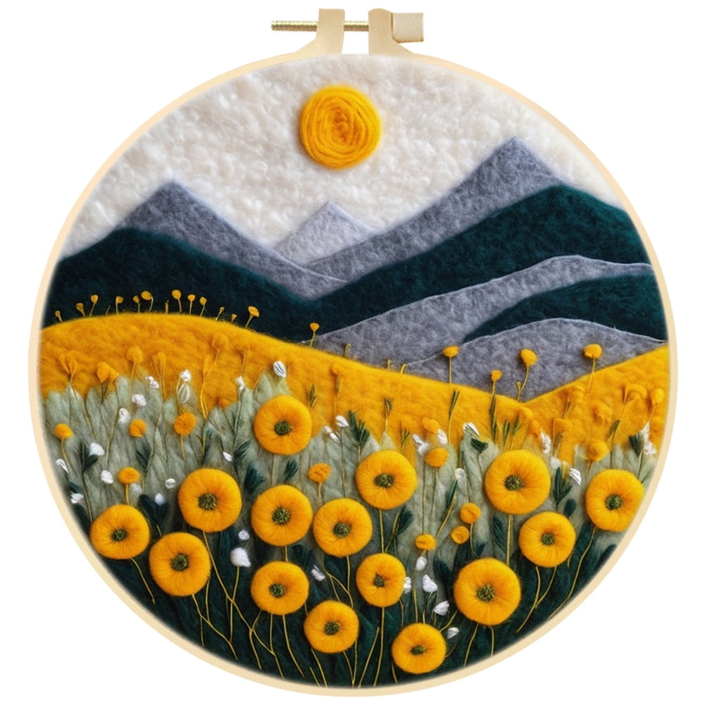 Complete Felt Painting Set DIY Wool Felt Painting Kit Natural Scenery ...