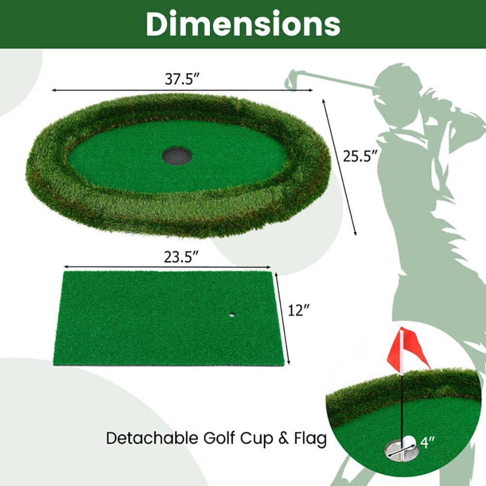 Complete Floating Golf Green Set Floating Golf Green Oval Floating ...
