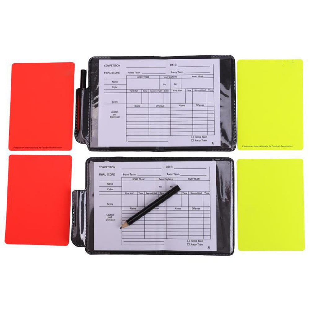 Complete Football Referee Kit Leather Bag Pencil Paper And Rule Booklet ...