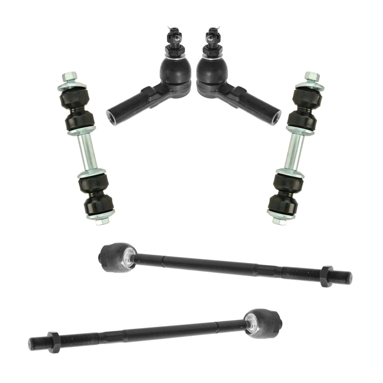 Complete Front Suspension Kit - 6 Piece Set with Inner/Outer Tie Rods ...