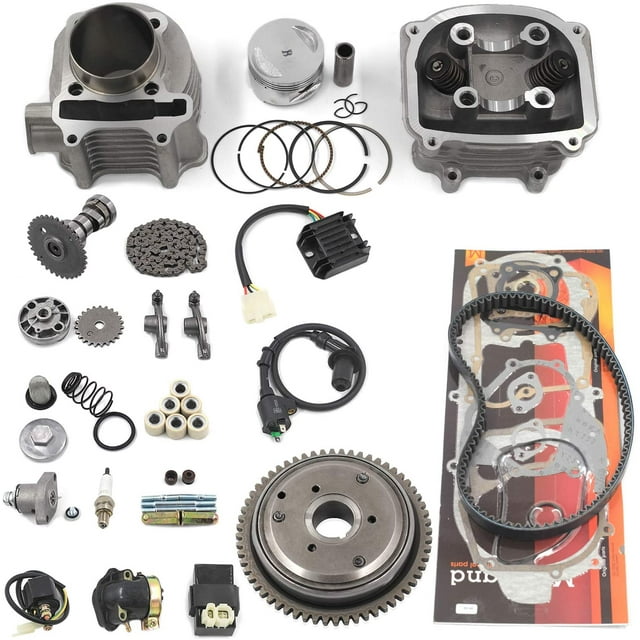 Trkimal GY6 Cylinder Head Rebuild Kits, 57.4mm 150cc Upgrade for 4 ...